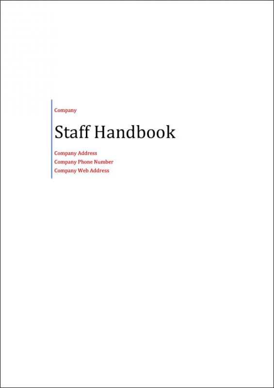 Staff Handbook Template