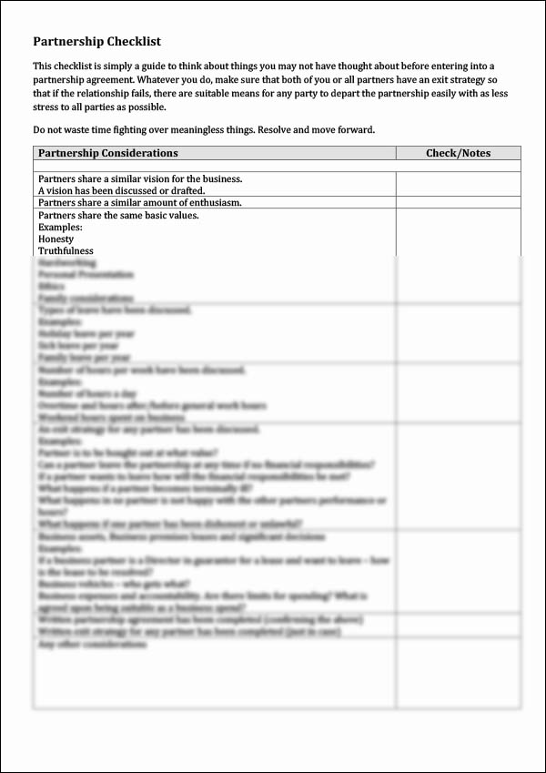 60 40 Partnership Agreement Template Protect Both Partners