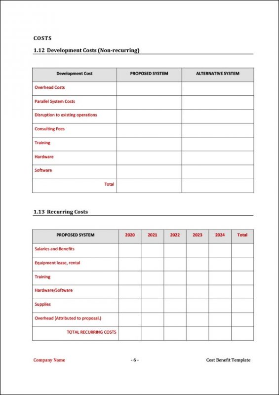 Cost Benefit Analysis Template | Achieve Better Results