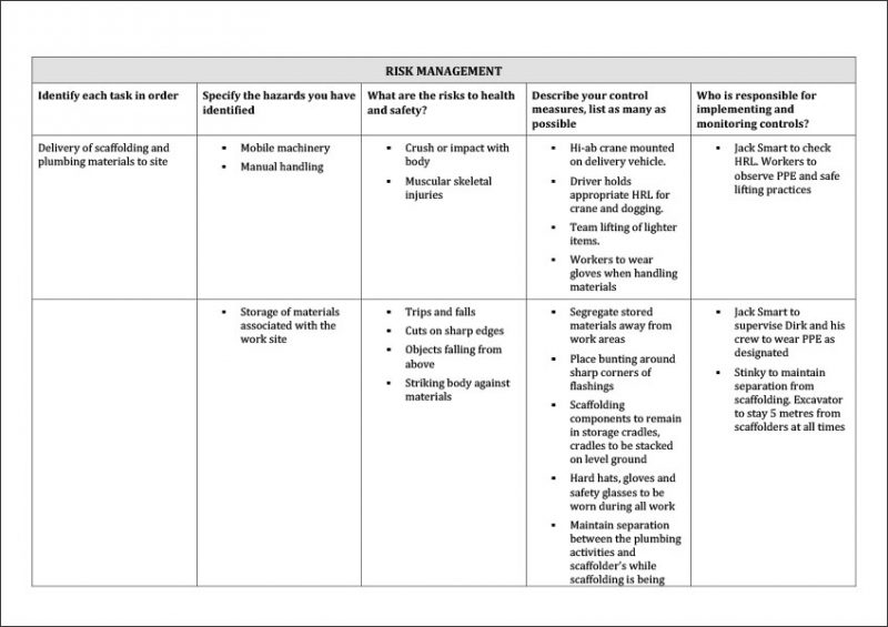 WHS Action Plan Template | Create your WHS Action Plan