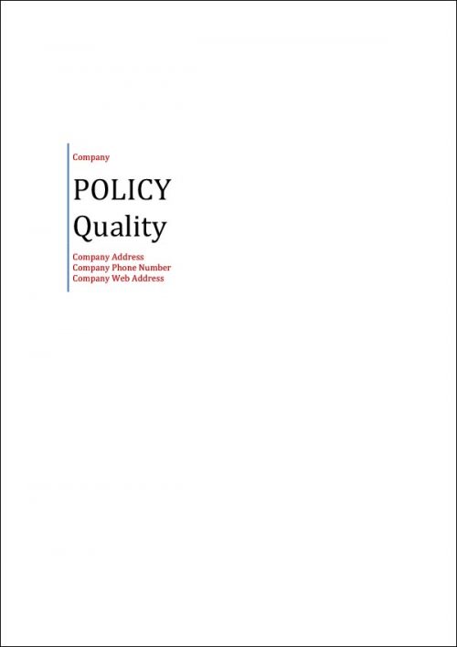 Quality Policy Template | Improve Your Business Through Quality