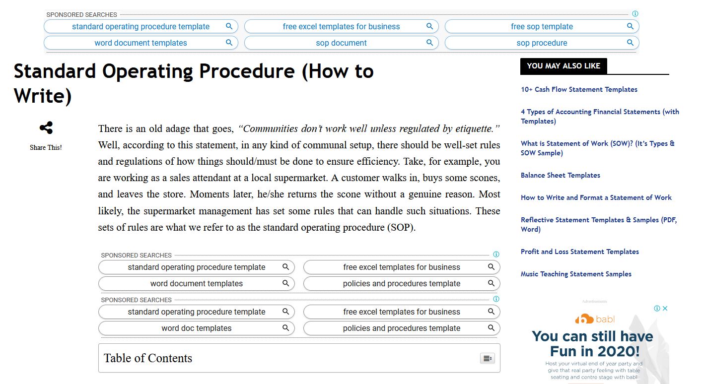 Customer Service Standard Operating Procedure Template Archives customer-service-standard-operating-procedure-template-archives