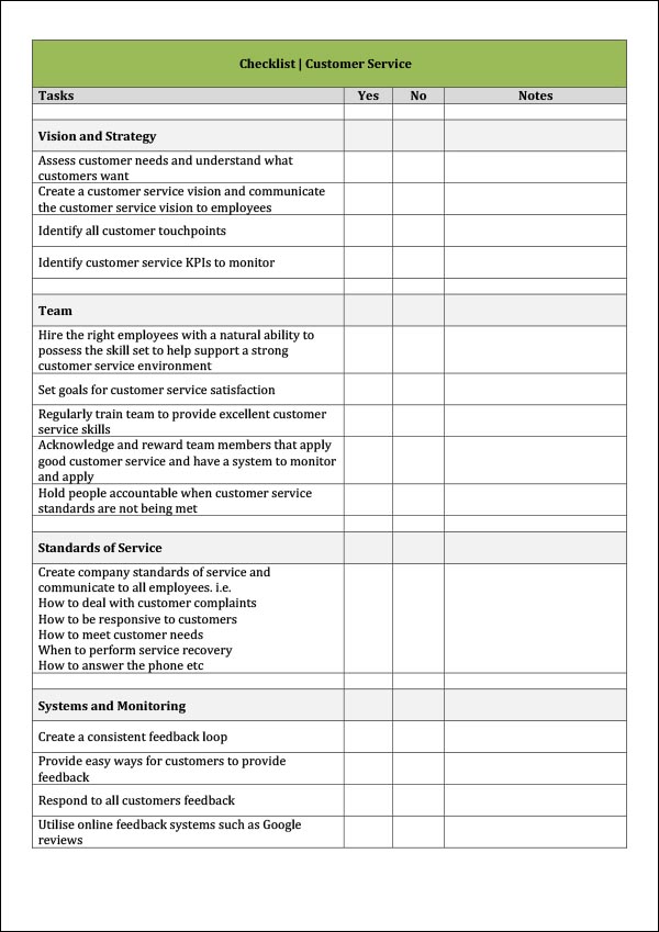 Quality Checklist Template Excel Quality Checklist Template Excel
