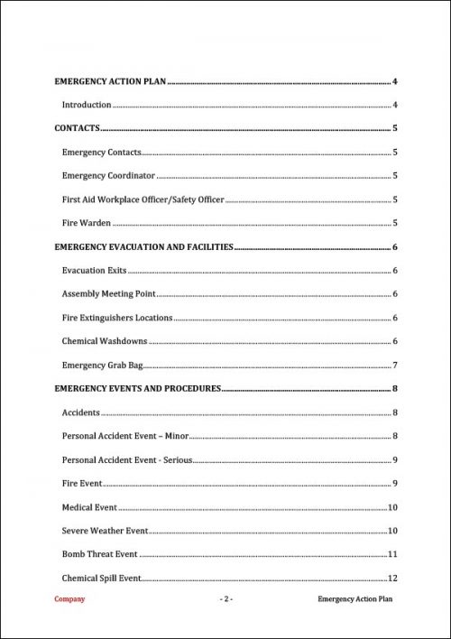 Emergency Action Plan Template | Prepare Your Business