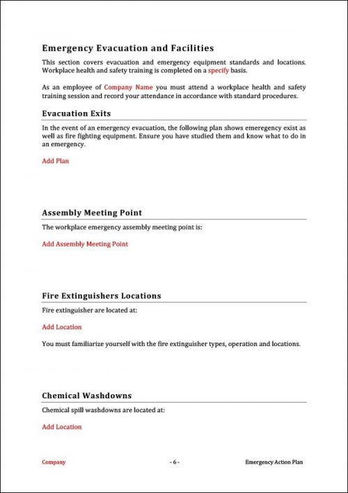 Emergency Action Plan Template | Prepare Your Business