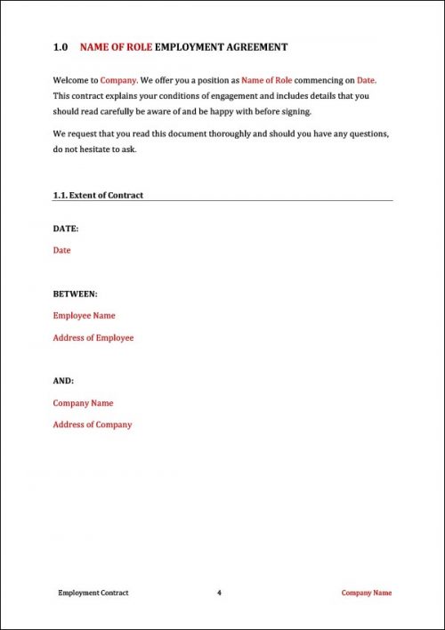 Employment Contract Template - Download Now