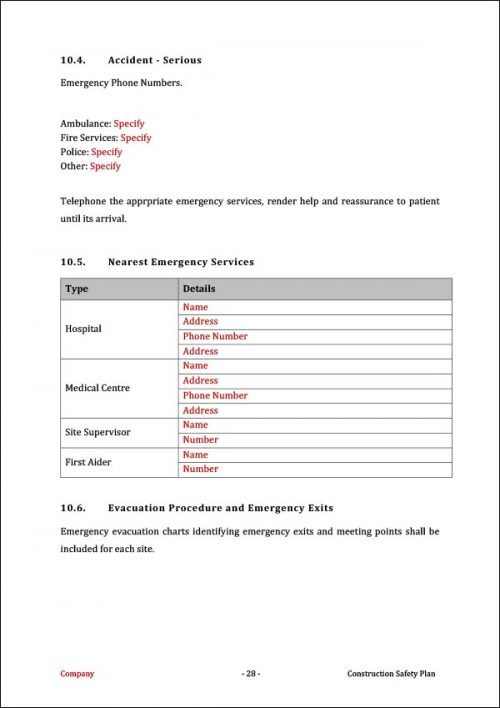 Construction Safety Plan Template | Make Safety a Priority