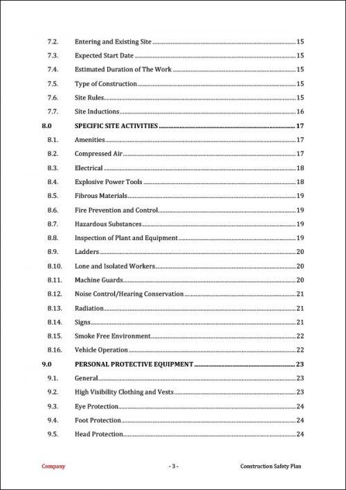 Construction Safety Plan Template | Make Safety a Priority