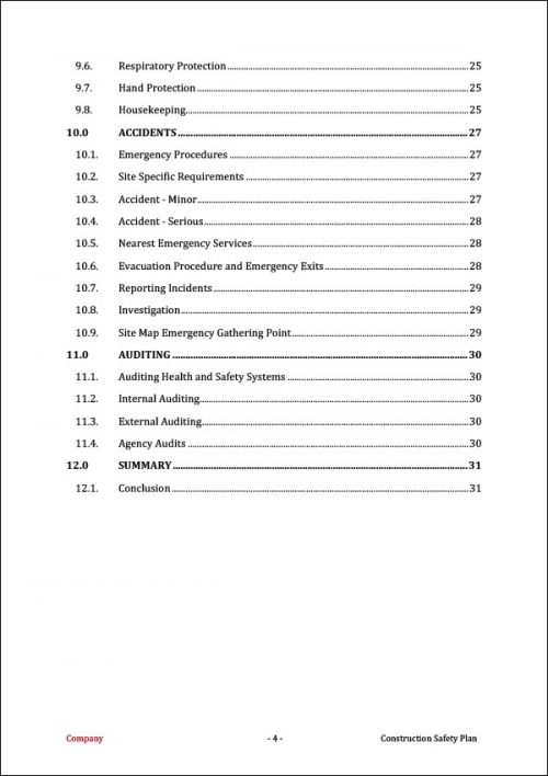 Construction Safety Plan Template | Make Safety a Priority