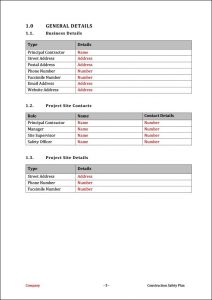 Construction Safety Plan Template | Make Safety a Priority