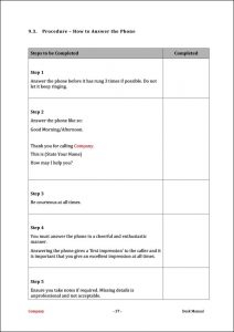 Desk Manual Template | Improve Business Performance