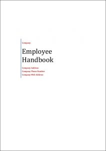 Employee Handbook Template