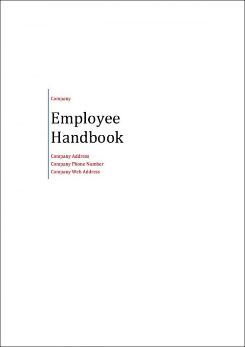 Employee Handbook Template