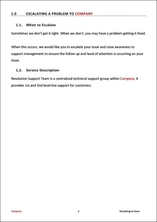 Customer Service Escalation Process Template | Retain Customers