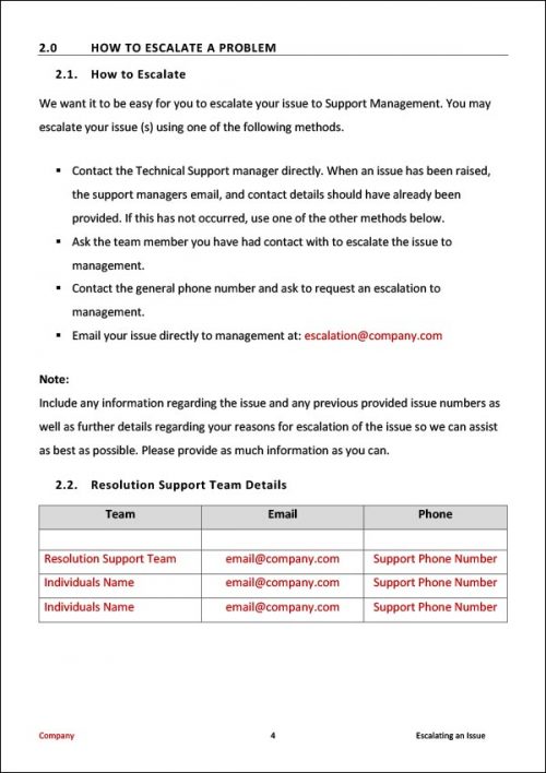 Customer Service Escalation Process Template | Retain Customers