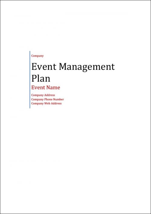 Event Management Plan Template | Prepare Your Event Faster and Easier