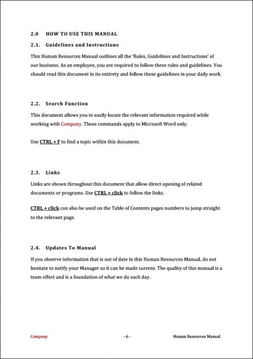 Human Resources Manual Template | Improve Human Performance Faster