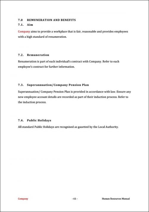Human Resources Manual Template | Improve Human Performance Faster