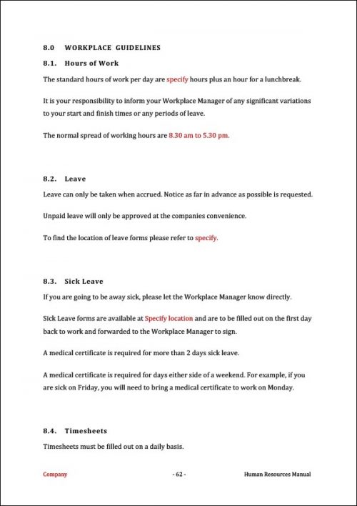 Human Resources Manual Template | Improve Human Performance Faster