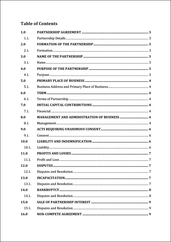 60 40 Partnership Agreement Template Protect Both Partners