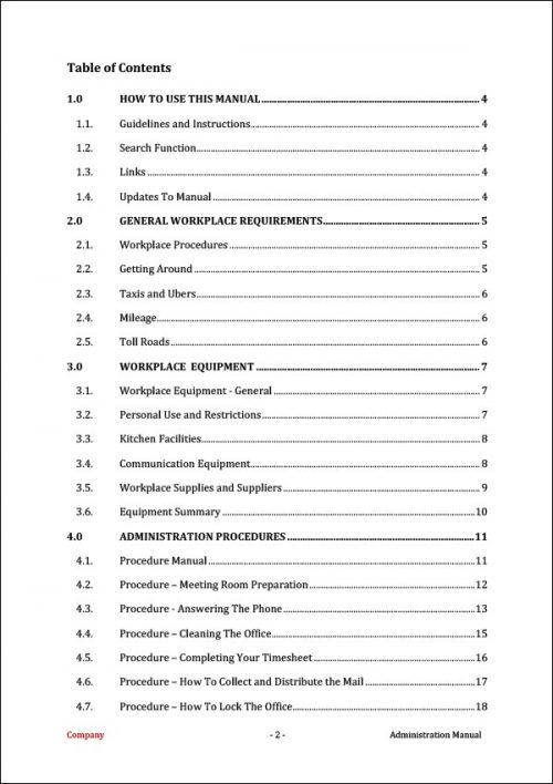 Organization Manual Template + Free Bonuses