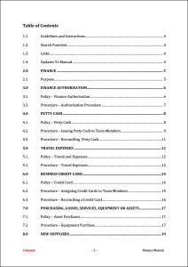 Finance Manual Template | An Important Part of Any Business