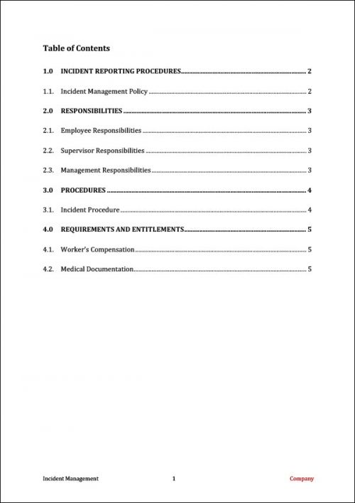 Incident Management Policy Template | Reduce Fear, Anxiety, Loss
