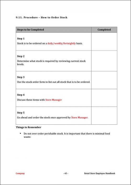 Retail Store Employee Handbook Template | Improve Your Store Faster