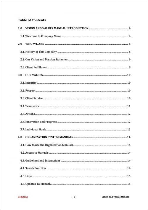 Organization Manual Template + Free Bonuses