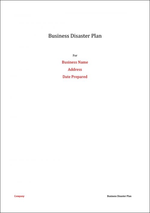 Business Disaster Plan Template | Protect Your Hard Work