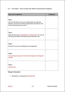 Construction Company Employee Handbook Template | Improve Faster