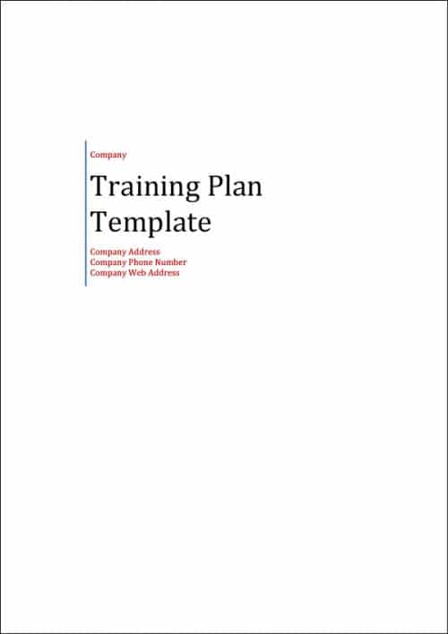 Training Plan Template | Team Training Improves Business Performance