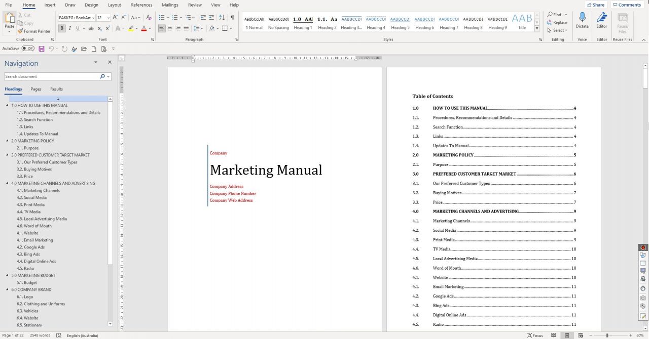 Organization Manual Template + Free Bonuses