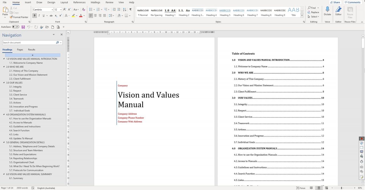 Organization Manual Template + Free Bonuses