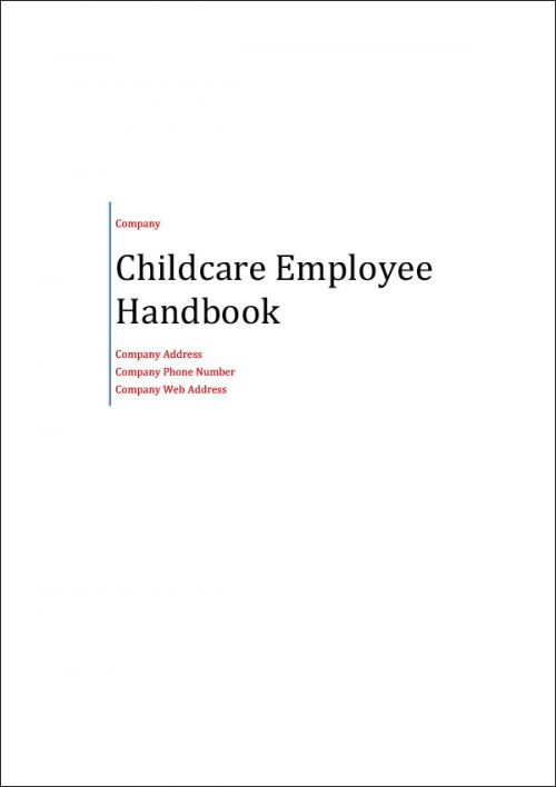 Childcare Employee Handbook Template | Improve Childcare Fast