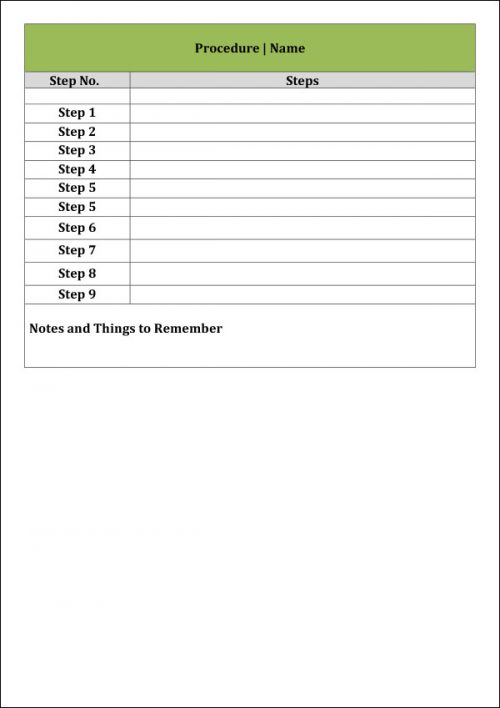 Open and Close the Workplace Procedure Template | Easy