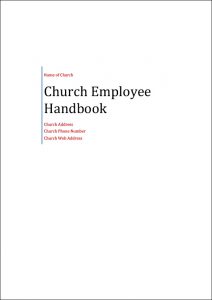 Church Employee Handbook Template