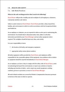 Church Employee Handbook Template