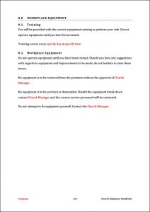Church Employee Handbook Template