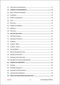 Church Employee Handbook Template