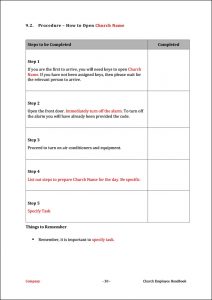 Church Employee Handbook Template