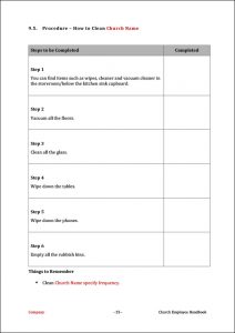 Church Employee Handbook Template