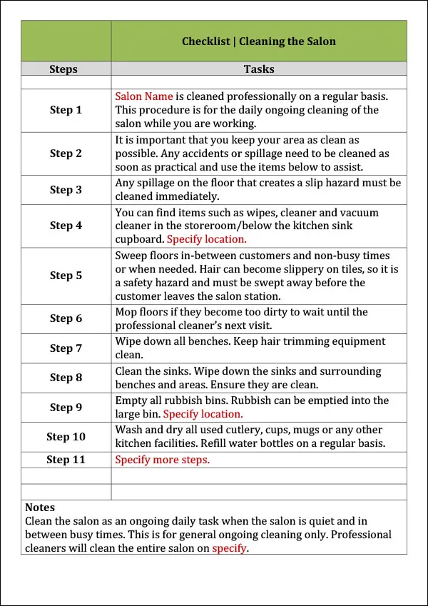 Hair Salon Employee Handbook Template Improve Your Salon Immediately