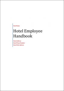Hotel Employee Handbook Template | Improve Your Hotel Fast