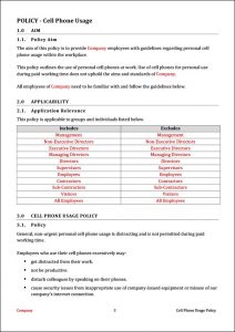 Cell Phone Usage Policy Template - Keep Your Team Focused