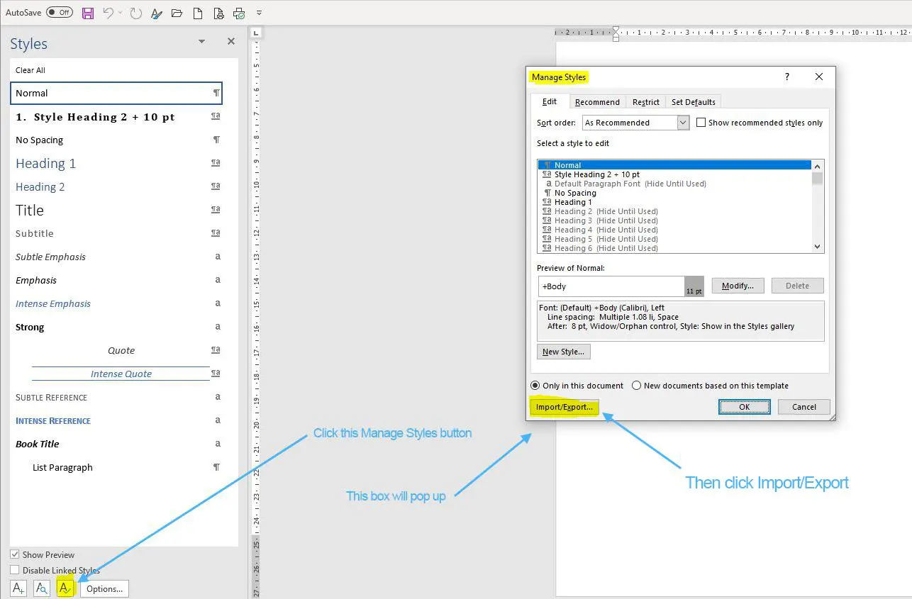 Conchiglia Anniversario Pensieroso How To Import Styles In Word Miglio