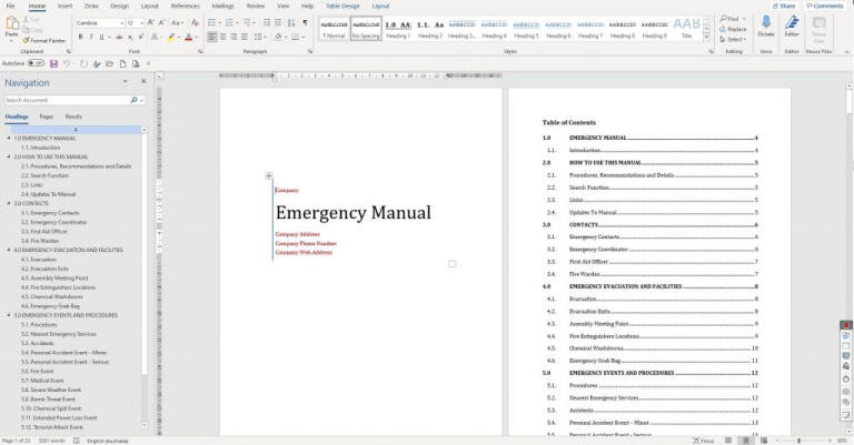 Operations Manual Table of Contents | 8 Essentials for Success