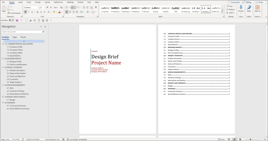 Design Brief Template | Prepare Well and Don't Risk Your Project