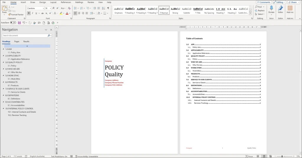 Quality Policy Template | Improve Your Business Through Quality